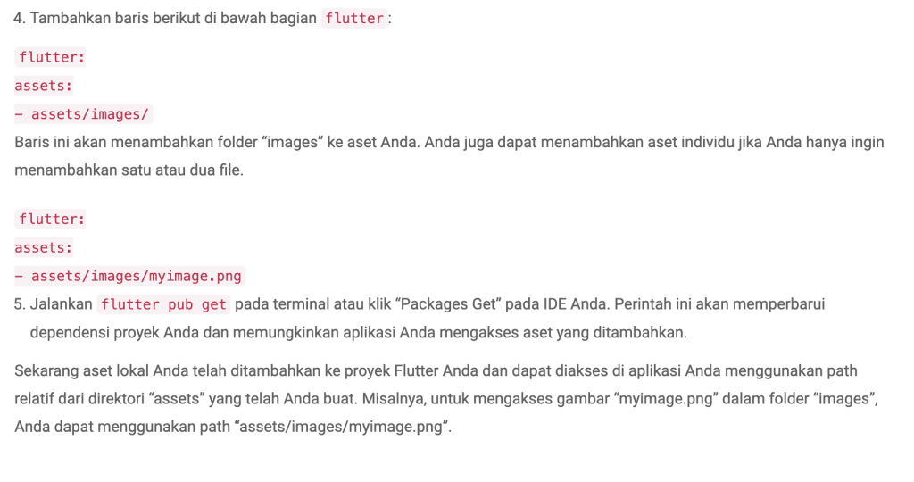 Cara menambahkan Asset di Flutter – Jago Flutter