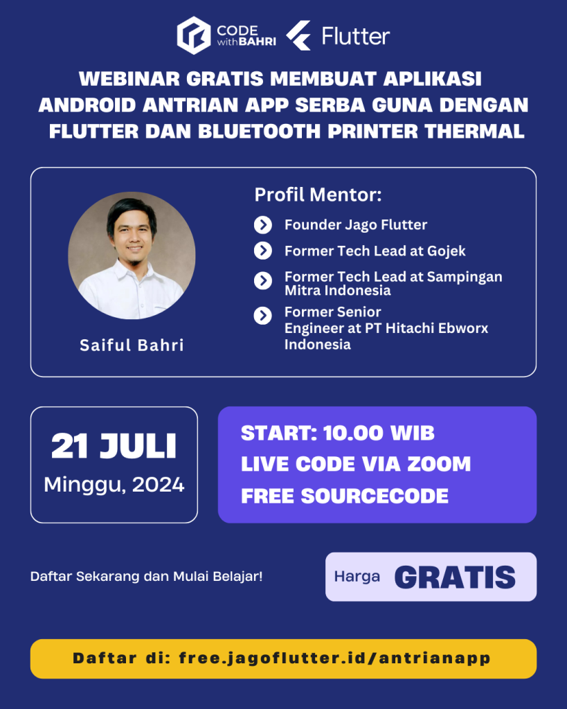 Webinar Gratis Membuat Aplikasi Android Antrian App Serba Guna Full ... Webinar Gratis Membuat Aplikasi Android Antrian App Serba Guna Full ...